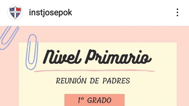 Reunión de padres de Primer grado 2022